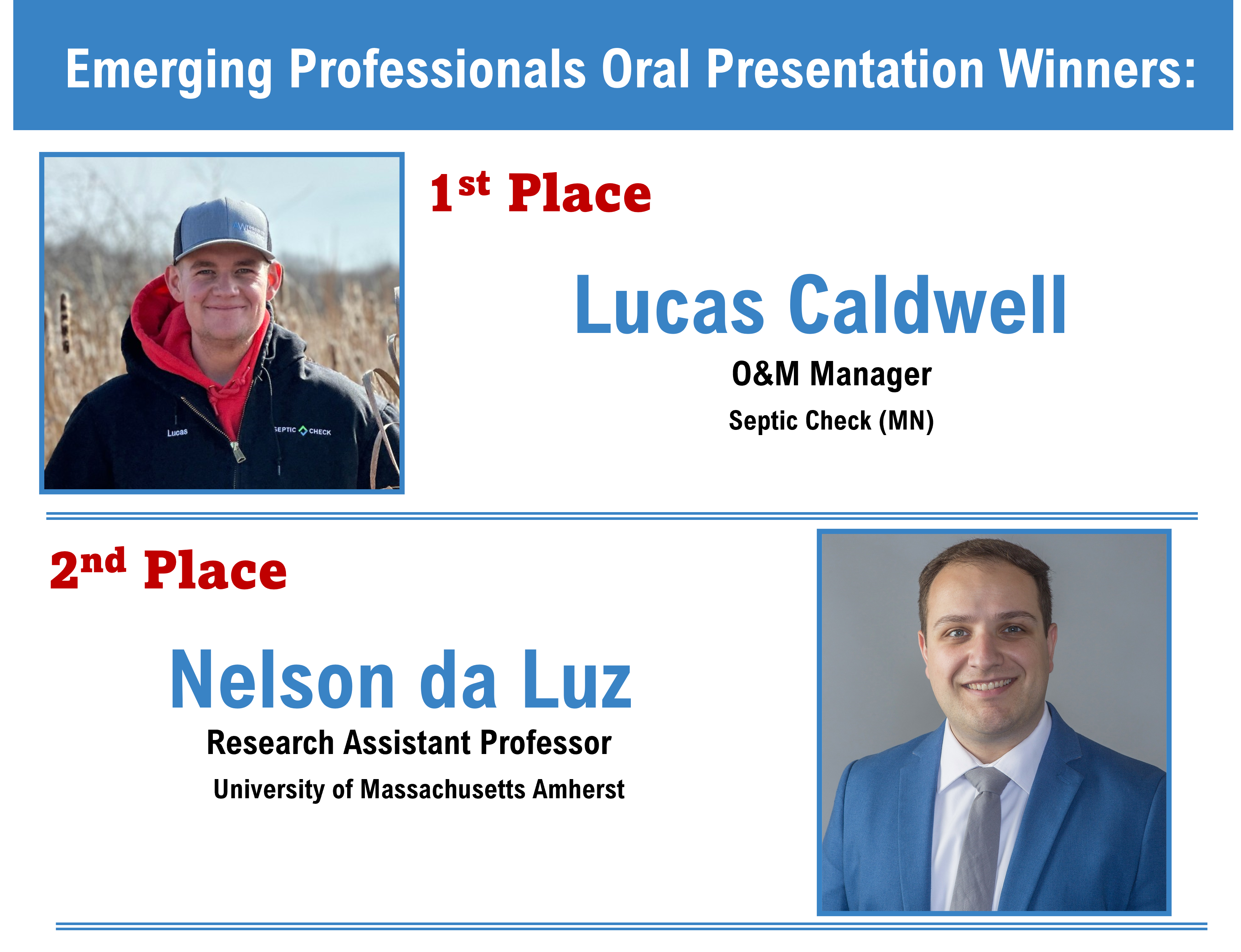Emerging Professionals Presentation Winners | National Onsite Wastewater Recycling Association ...